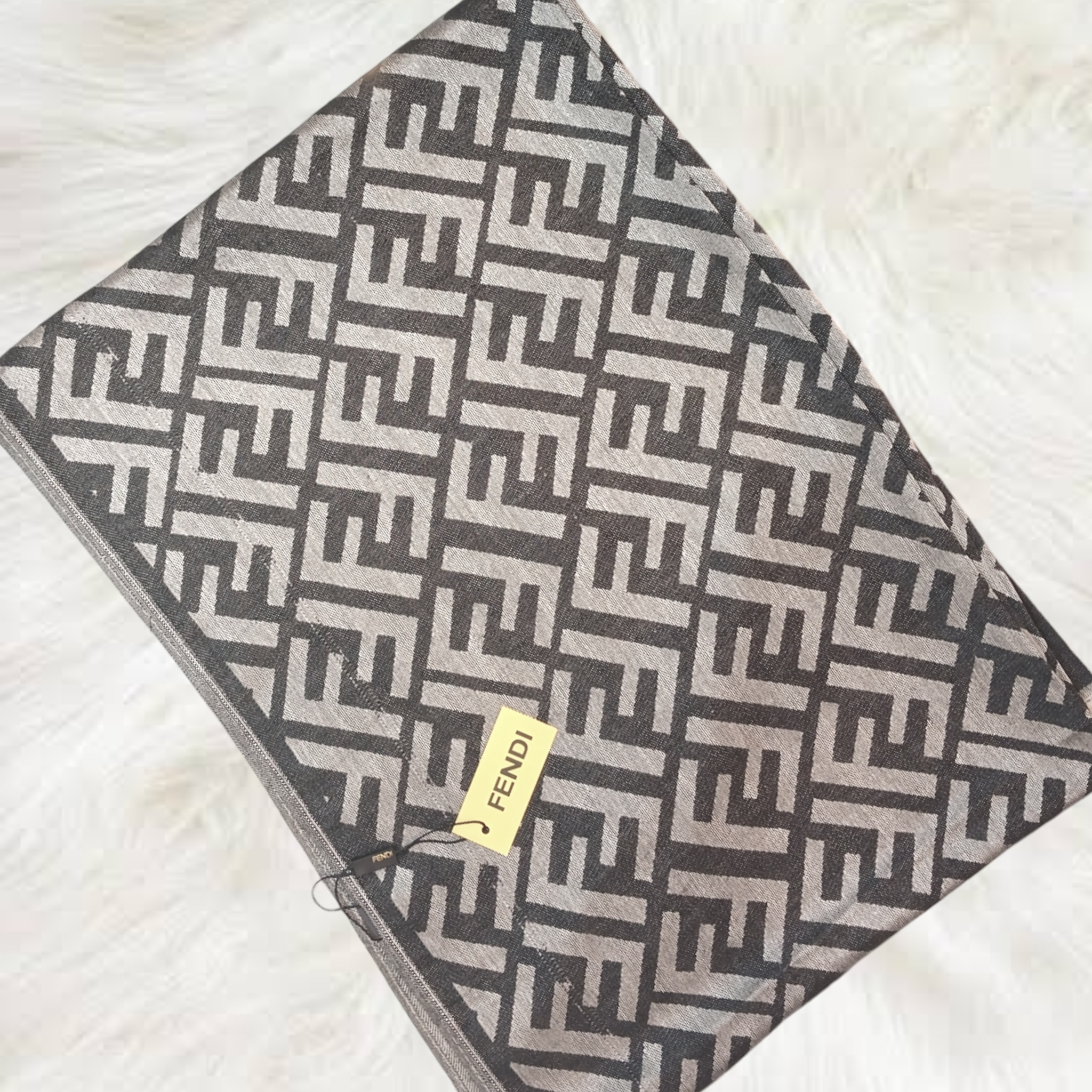 Fendi Stole- Grey – Shawl & Craft Store