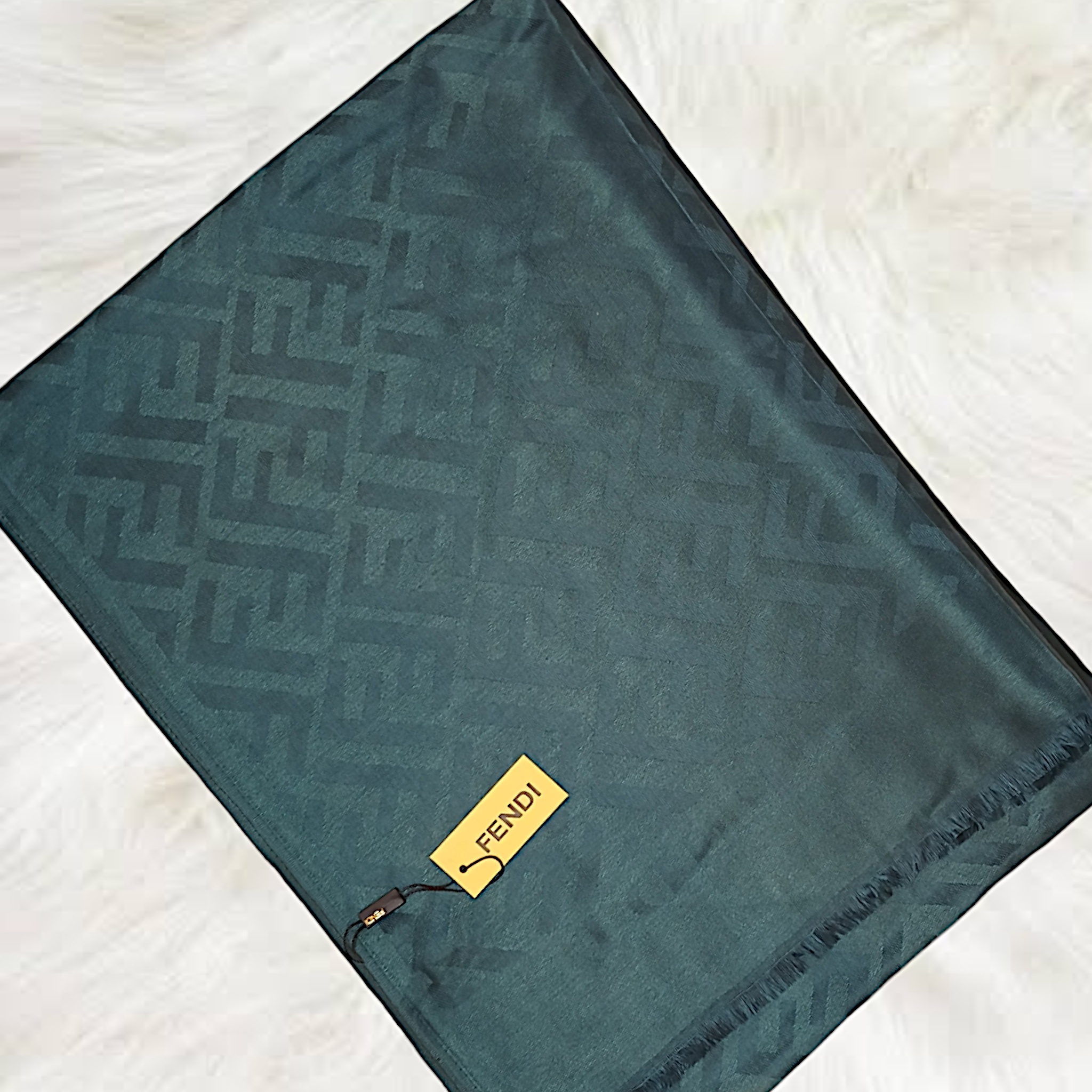 Fendi Stole- Teal – Shawl & Craft Store