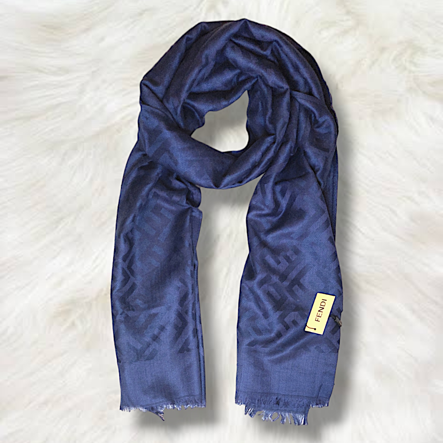 Fendi Stole-Dark Blue – Shawl & Craft Store